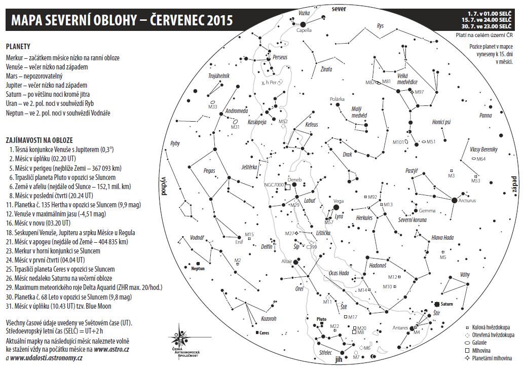Obloha aktuálně | Na obloze | Astronomický informační server astro.cz