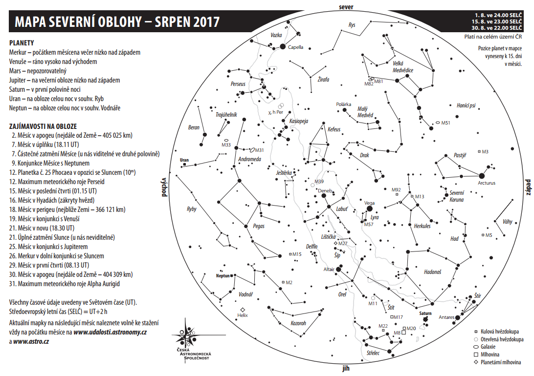 Obloha aktuálně | Na obloze | Astronomický informační server astro.cz