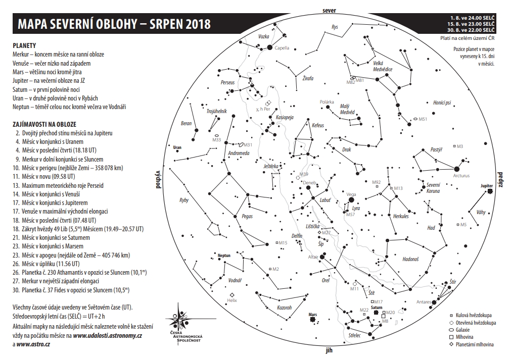 Obloha aktuálně | Na obloze | Astronomický informační server astro.cz
