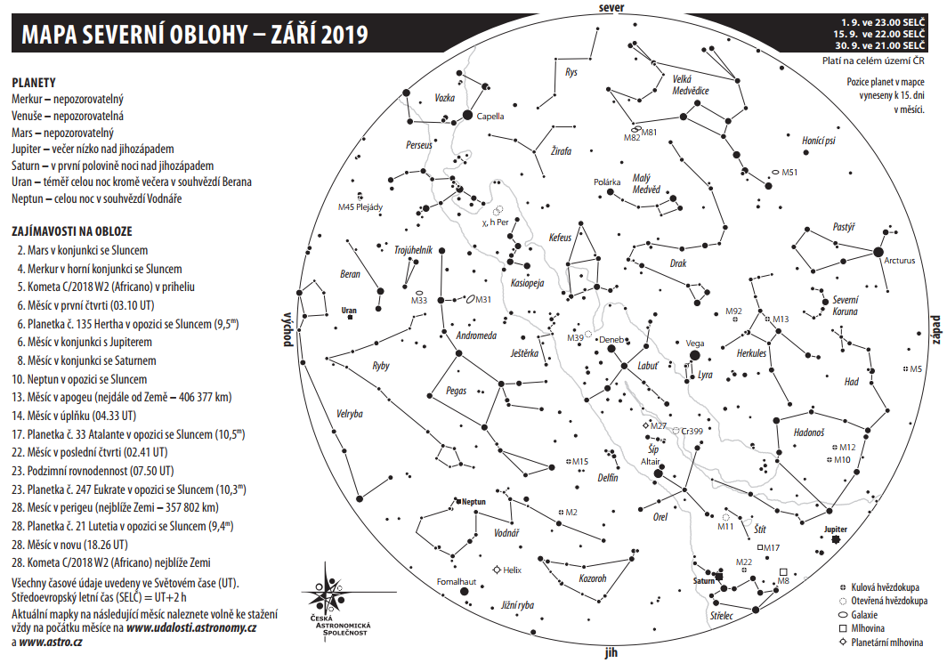 Obloha aktuálně | Na obloze | Astronomický informační server astro.cz
